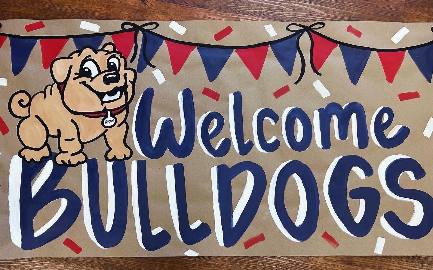 Back to School Custom Hand Painted School Mascot Banner - Etsy