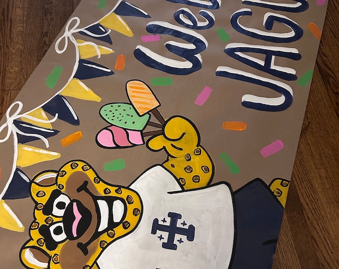 Back to School Custom Hand Painted School Mascot Banner - Etsy