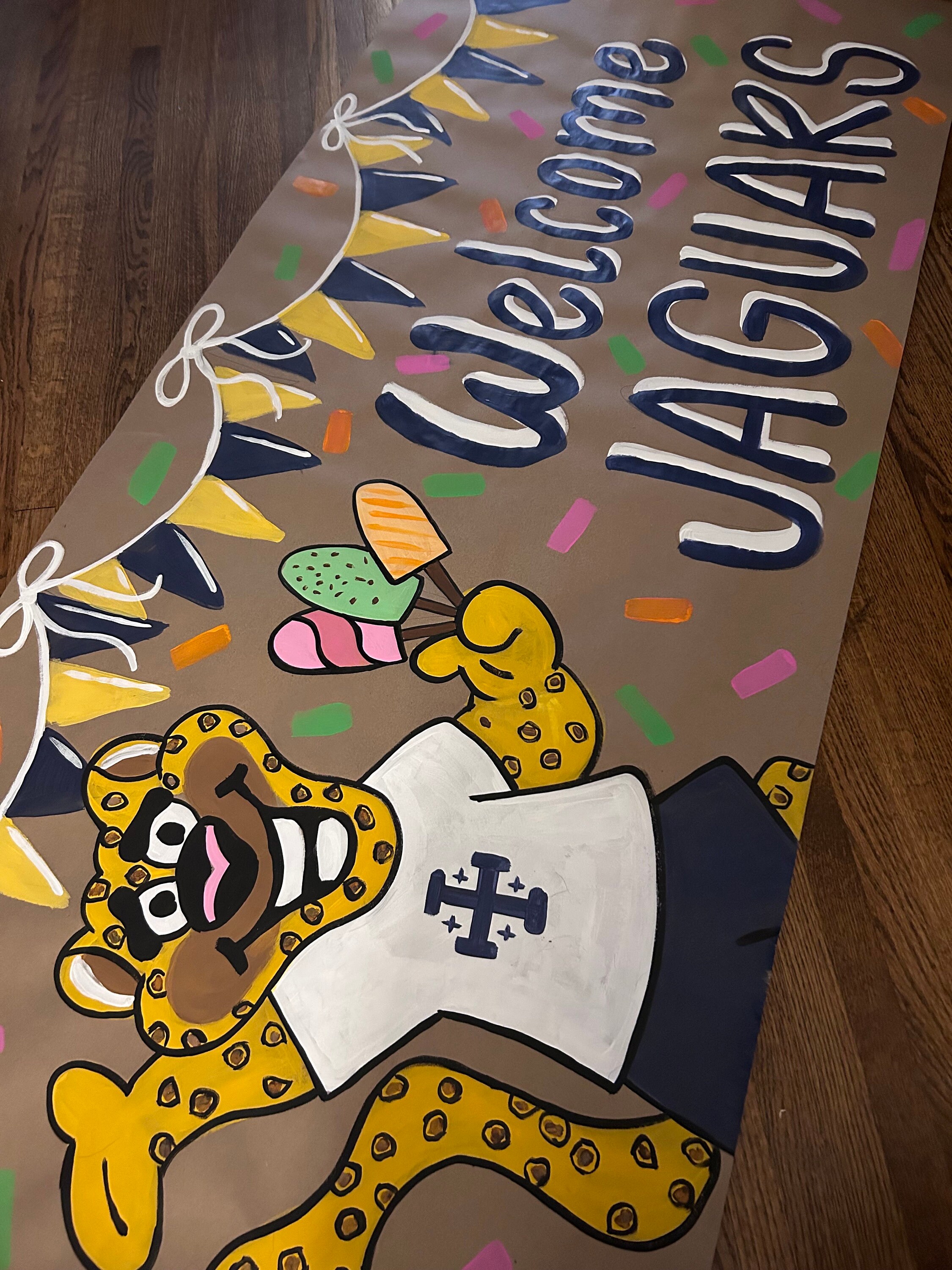 Back to School Custom Hand Painted School Mascot Banner - Etsy