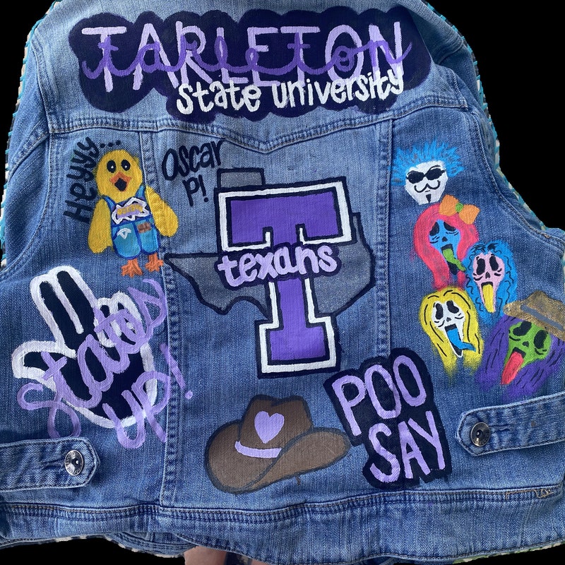 College Jean Jacket - Etsy