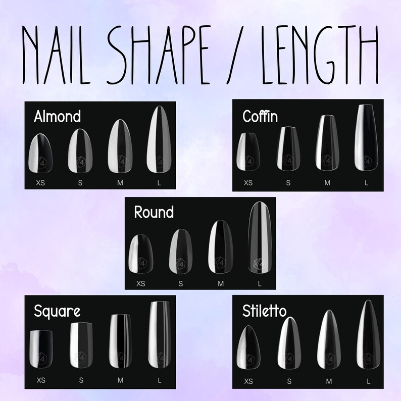 Press on Nail Sizing Kit, Custom Nails, Sizing Guide - Etsy