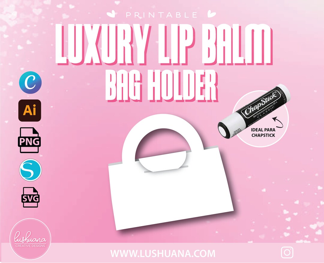 Lip Balm Bag Digital Template for Cricut, Silhouette, Photoshop, Canva ...