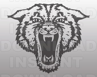 Wildcat silhouette | Etsy