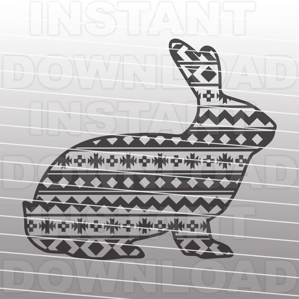 Rabbit SVG File,aztec Pattern Svg,livestock Svg -commercial & Personal ...