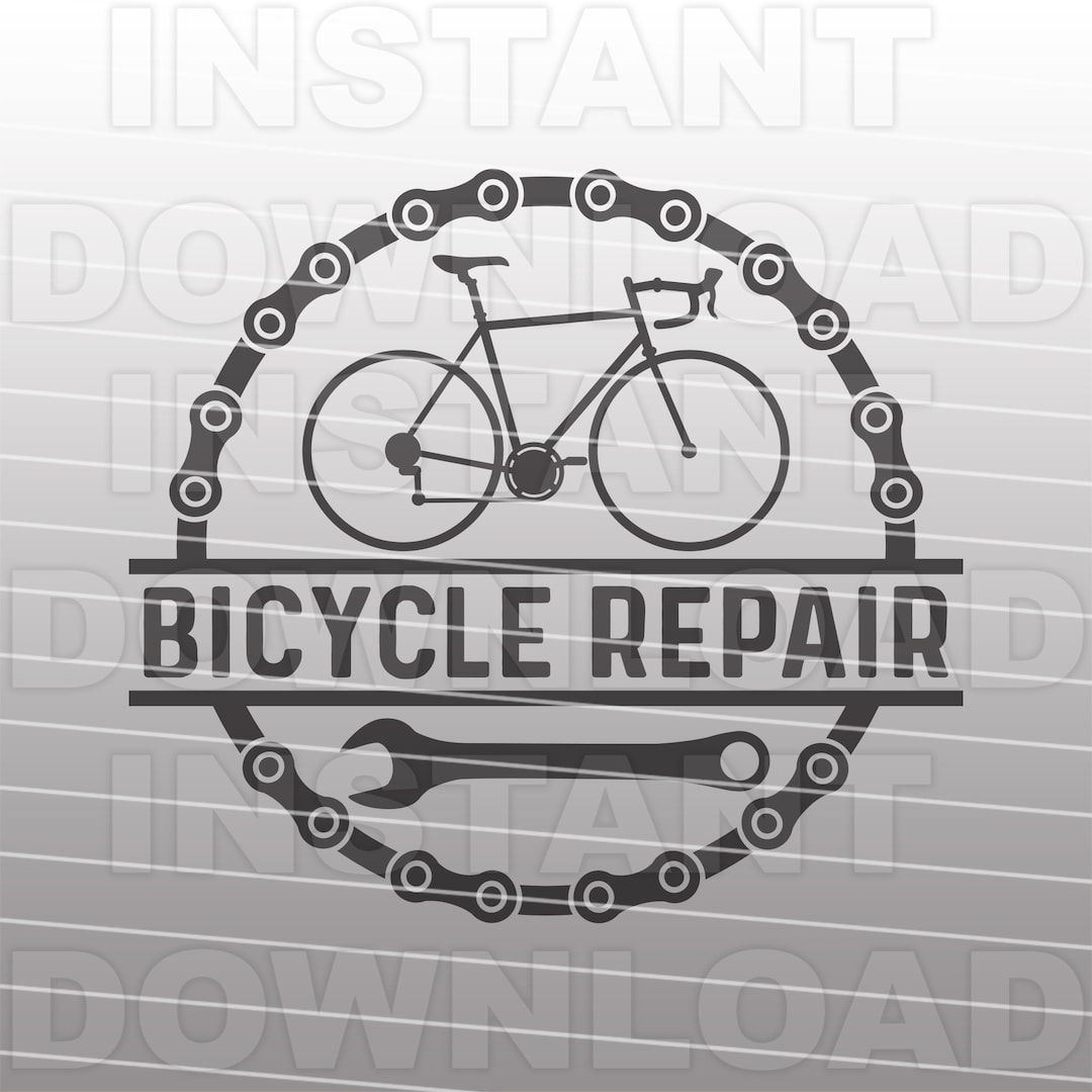 Bicycle Bike Repair Logo Design Svg,road Bike Svg,bike Chain SVG ...