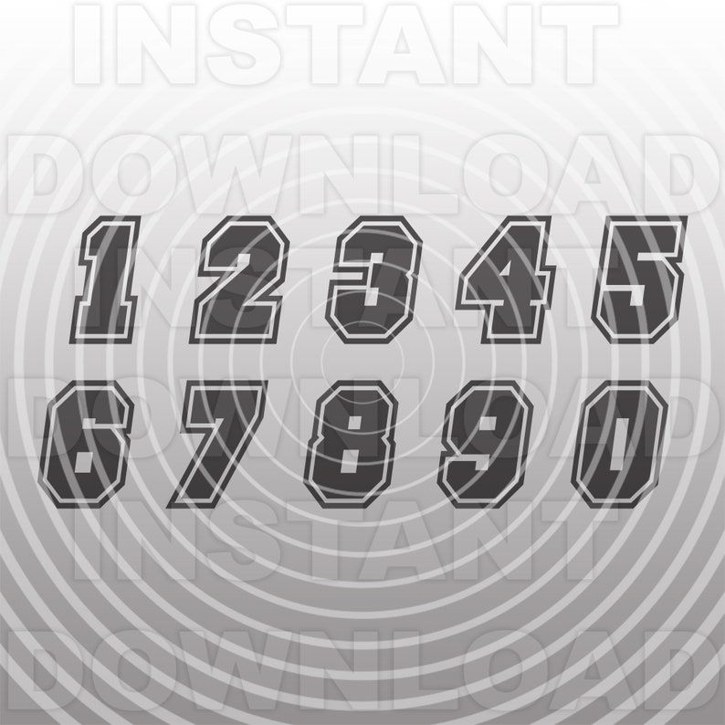 Racing Numbers SVG File,nascar Numbers Svg -vector Art Commercial ...