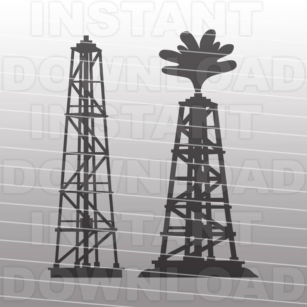 Oil Drilling Rig SVG File,roughneck SVG File,oilfield SVG File-vector ...