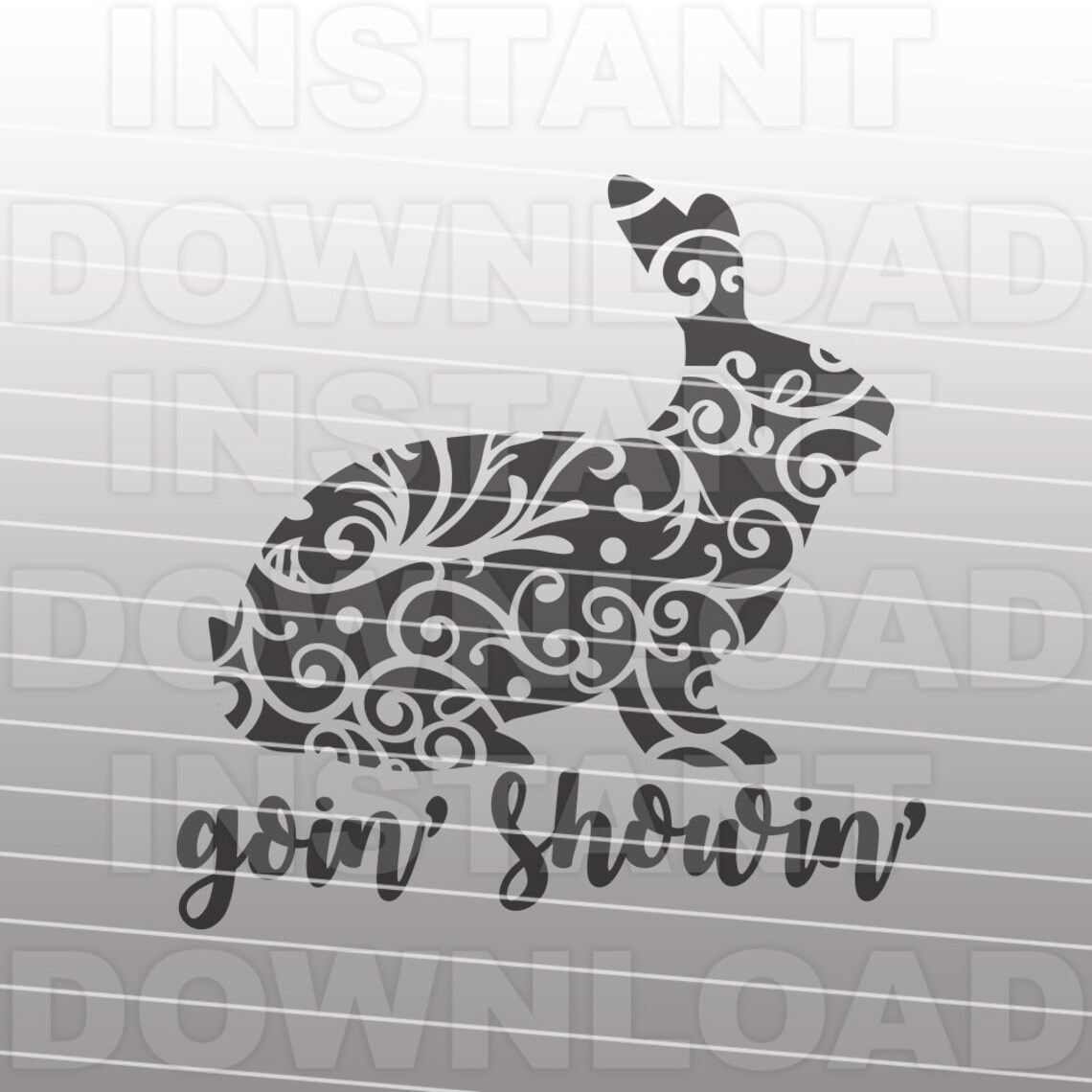 Rabbit SVG Fileshow Rabbit Svggoin Showin Svgstock Show Svg | Etsy