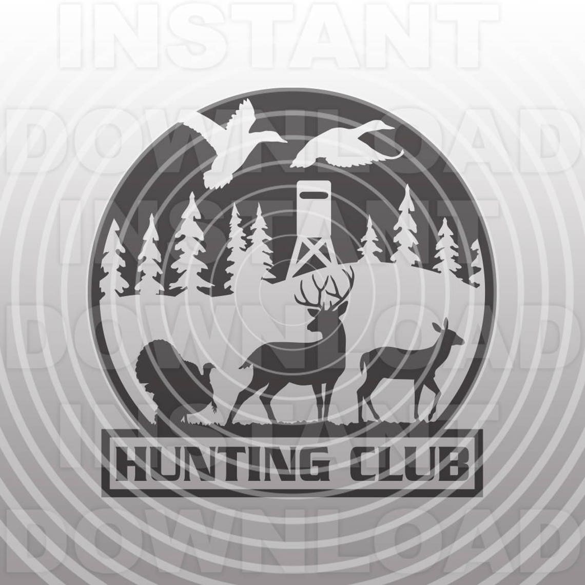 Hunting Club SVG Fileduck Hunting Svgdeer Hunting Svgturkey - Etsy