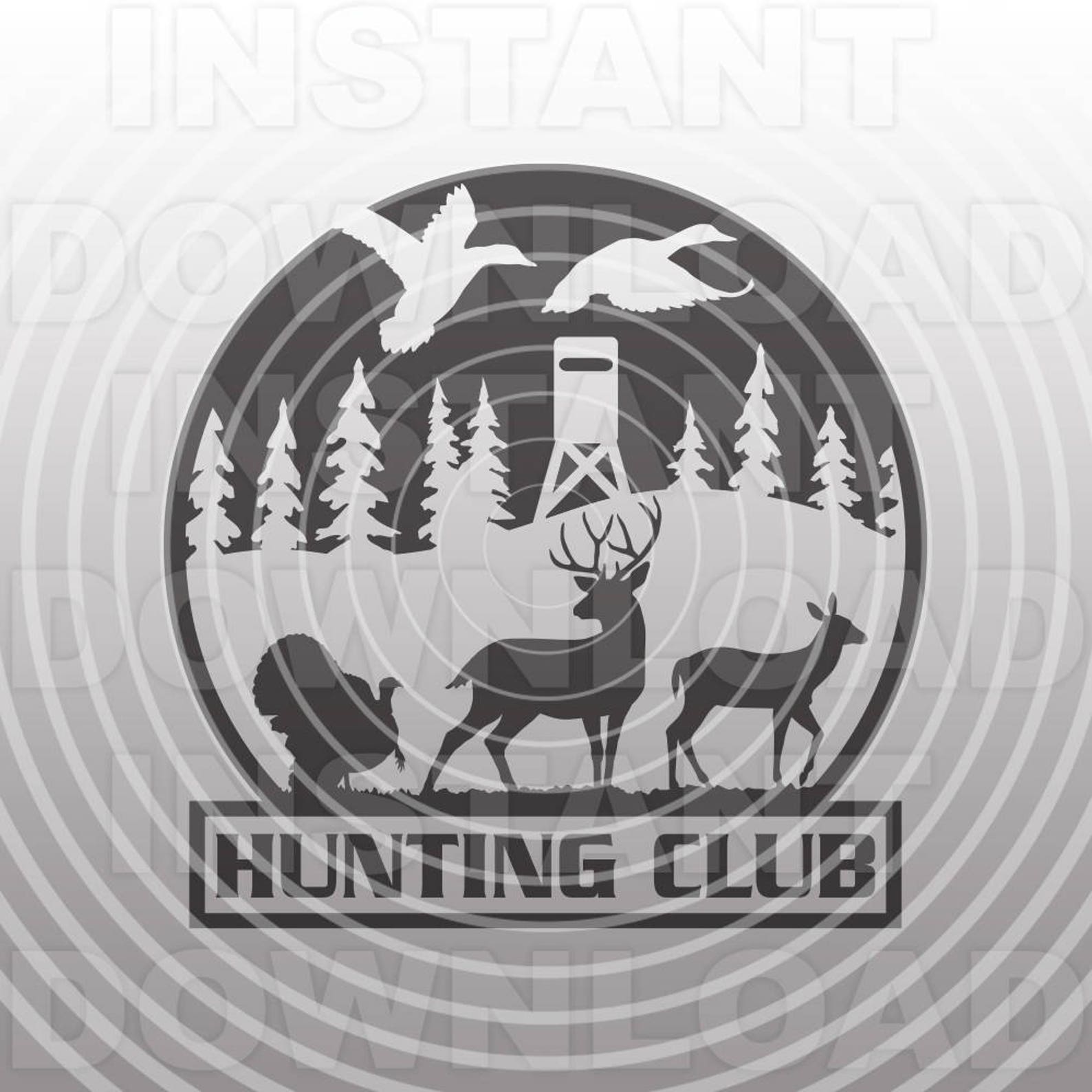 Hunting Club SVG Fileduck Hunting Svgdeer Hunting Svgturkey - Etsy