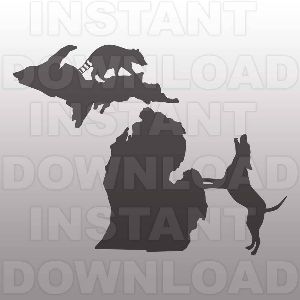 Michigan Coon Hunting SVG FileRaccoon SVG Vector Art for | Etsy