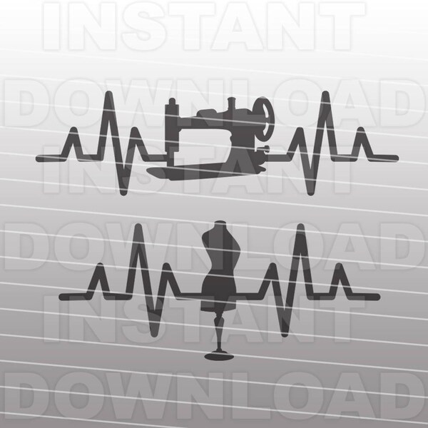 Heartbeat Sewing Svg - Etsy
