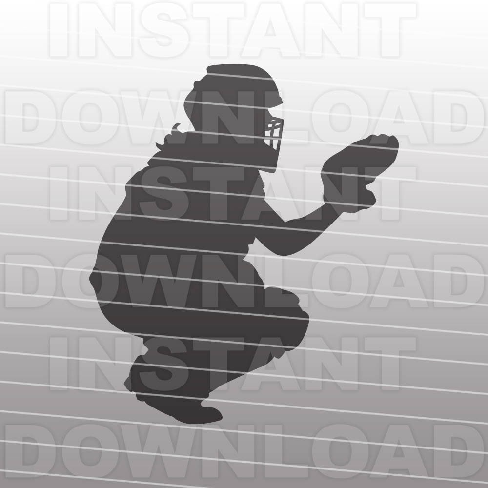 Fastpitch Softball Catcher SVG Filecricut Svgsilhouette - Etsy