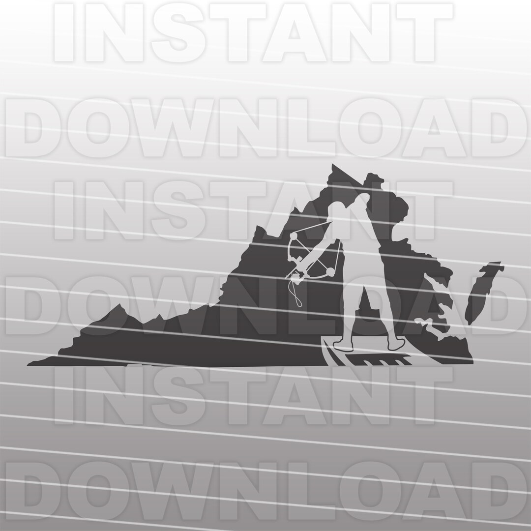 Bowfishing SVG File,bow Fishing Svg,virginia Svg,vector Art,commercial ...
