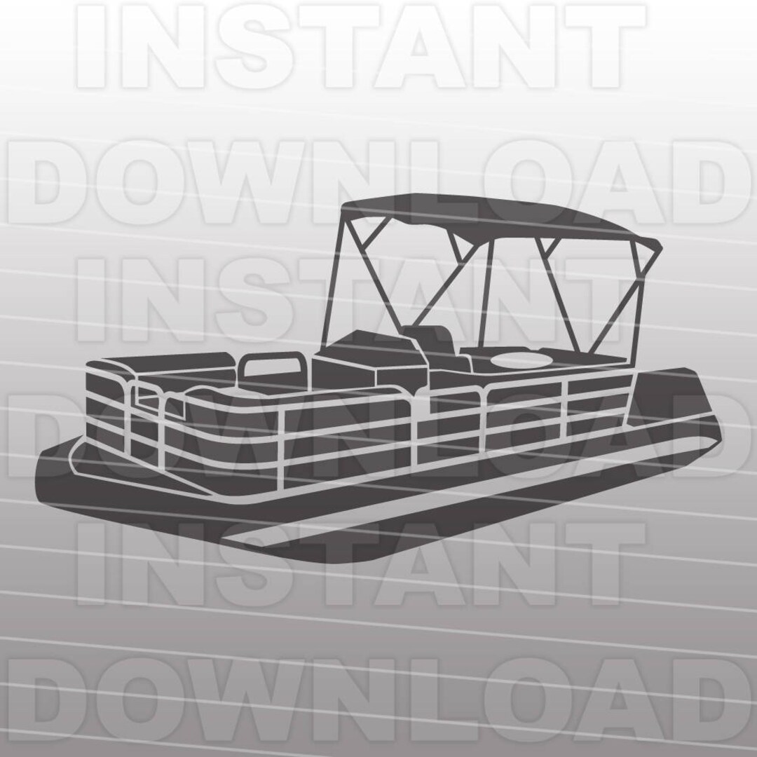 Pontoon Boat SVG File,boating SVG File,boat Life Svg-vector Clip Art ...
