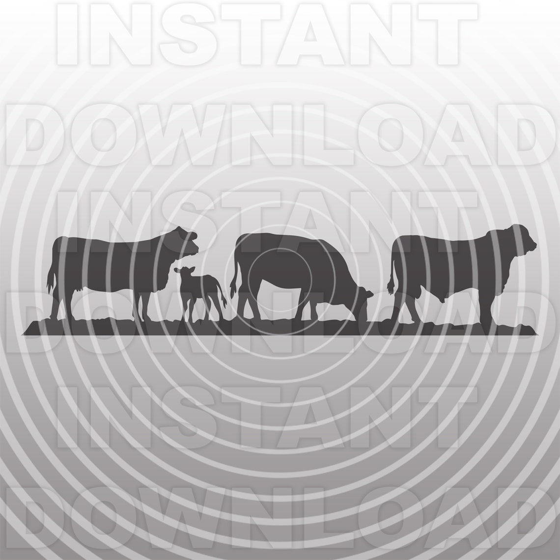 Brangus Show Cattle Ranching Scene SVG Filecattle Rancher SVG - Etsy