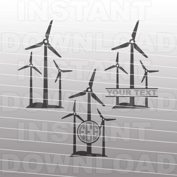 Wind Turbine SVG Filewind Farm SVG File commercial & - Etsy