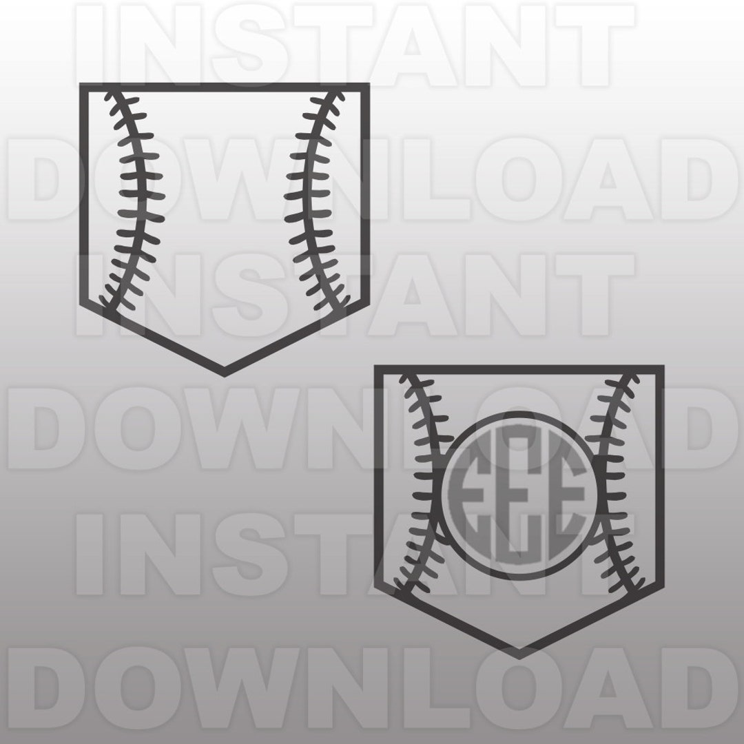 Baseball Pocket SVG File,baseball Pocket Monogram SVG File-vector Clip ...