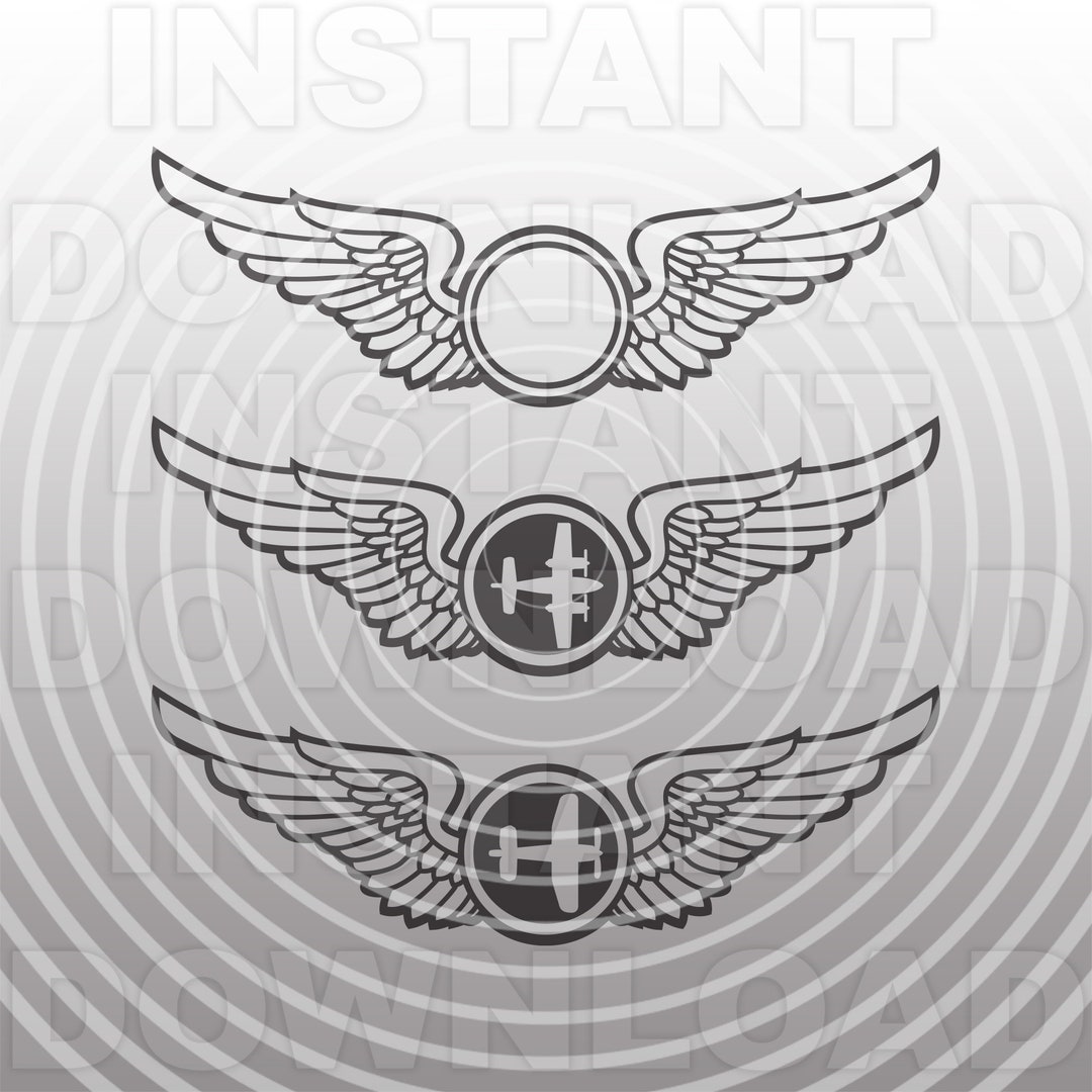Pilot Wings SVG File,aviator Wings Svg,airplane Pilot Svg -vector Art ...