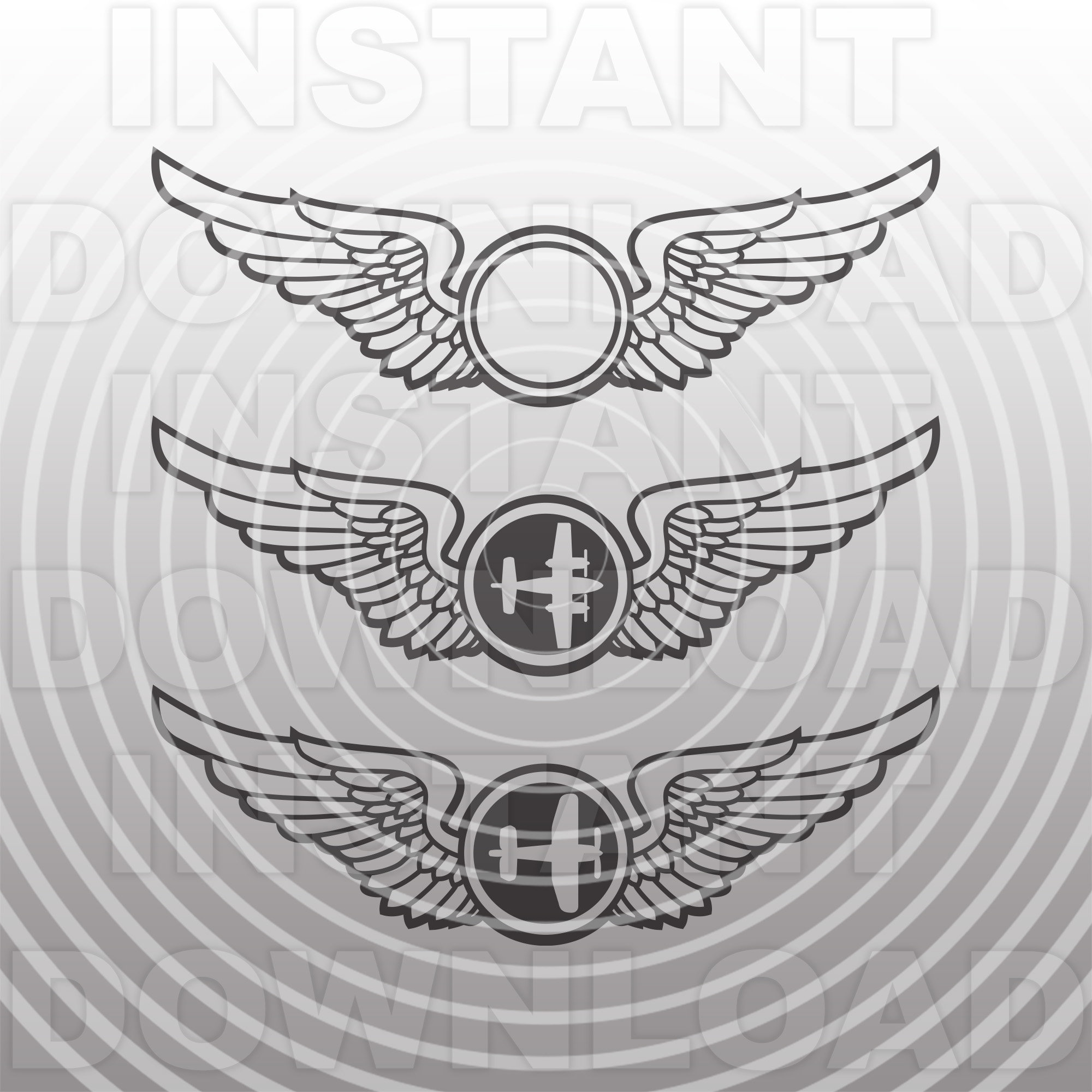 Pilot Wings SVG File,aviator Wings Svg,airplane Pilot Svg -vector Art ...