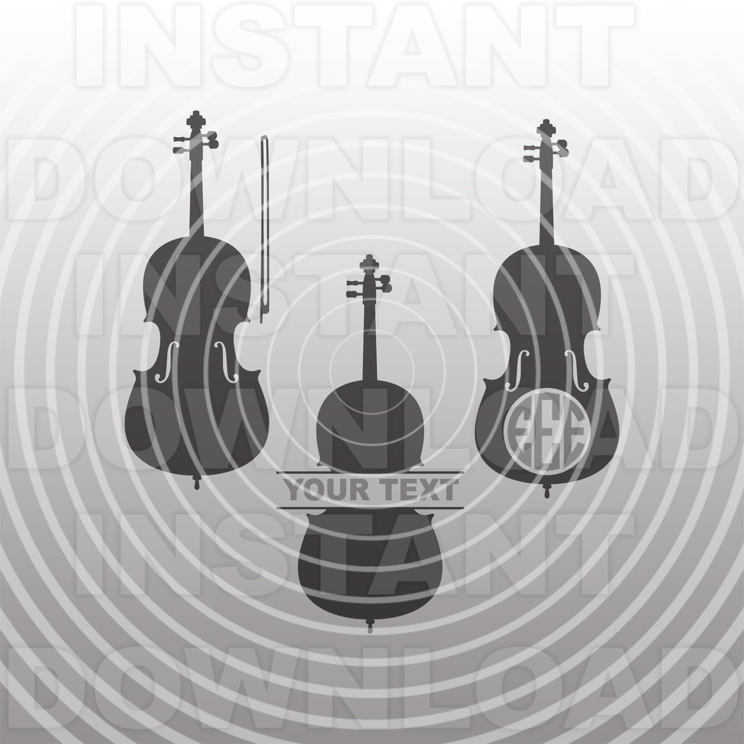 Cello SVG File,cello Bow Svg,cello Monogram Frame SVG -vector Art ...