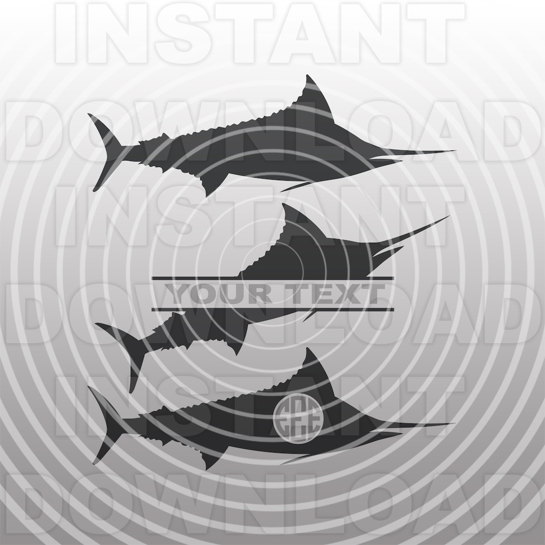 Blue Marlin SVG File,offshore Fishing Svg,marlin Fishing Svg -vector ...