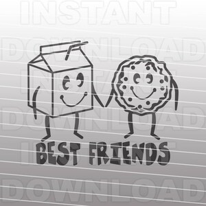 Best Friends Milk and Cookies SVG File,bff SVG -commercial & Personal ...