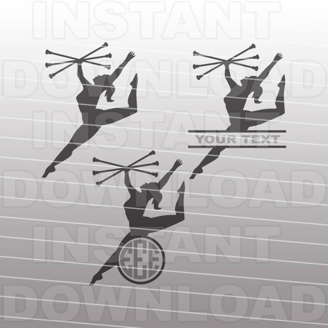 Baton Twirler SVG File,color Guard Svg,dance Ballet Svg -cutting ...