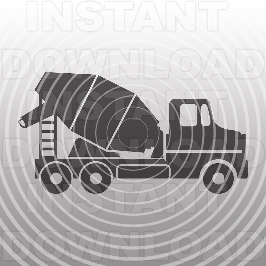 Concrete Cement Mixer Truck SVG File,construction SVG -vector Art ...