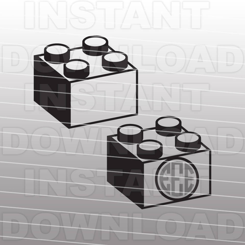 Lego Monogram SVG FileLegos Inspired SVG FileLego Bricks SVG | Etsy