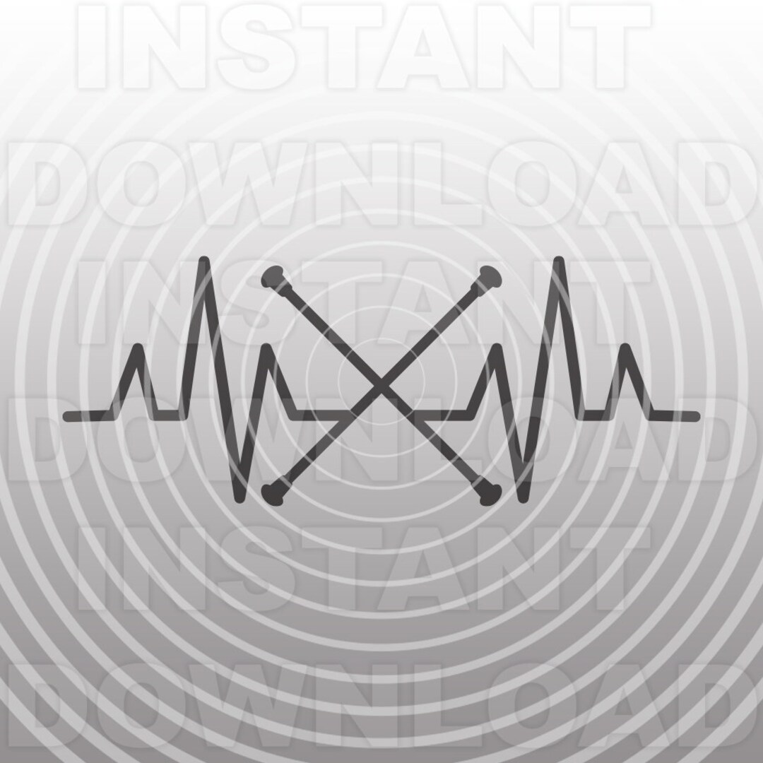 Heartbeat EKG Pulse Baton Twirling SVG File,dance Gymnastics SVG ...