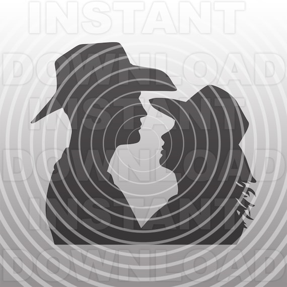 Romantic Cowboy and Cowgirl SVG Filerustic Country Engagement - Etsy