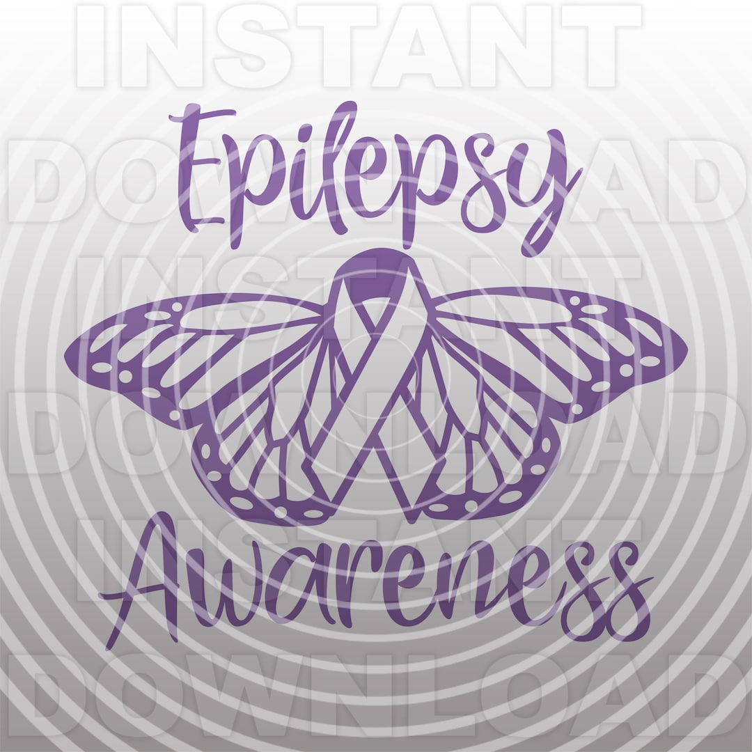 Epilepsy Awareness SVG File,epilepsy Awareness Butterfly Ribbon Svg ...