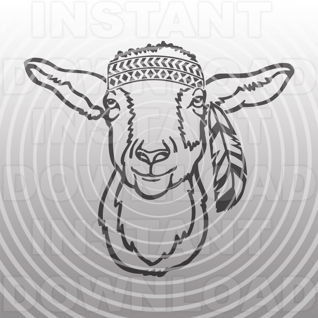 Hippie Goat Svg,goat Face SVG File,farming Svg, Svg -vector Art ...