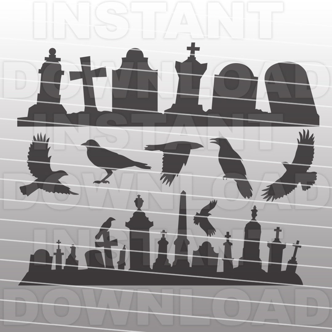 Cemetery SVG File,tombstones Svg,graveyard Svg,headstone Svg -vector ...