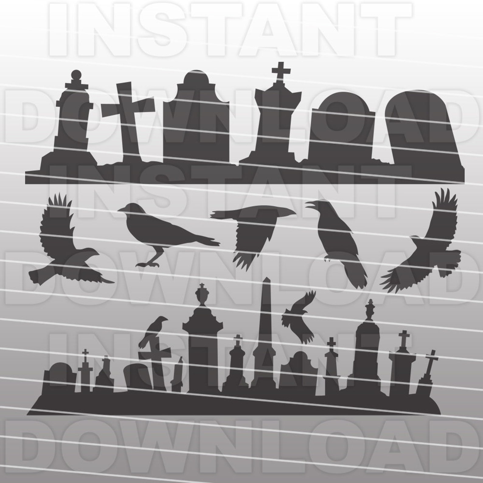 Cemetery SVG FileTombstones SVGGraveyard SVGHeadstone svg | Etsy