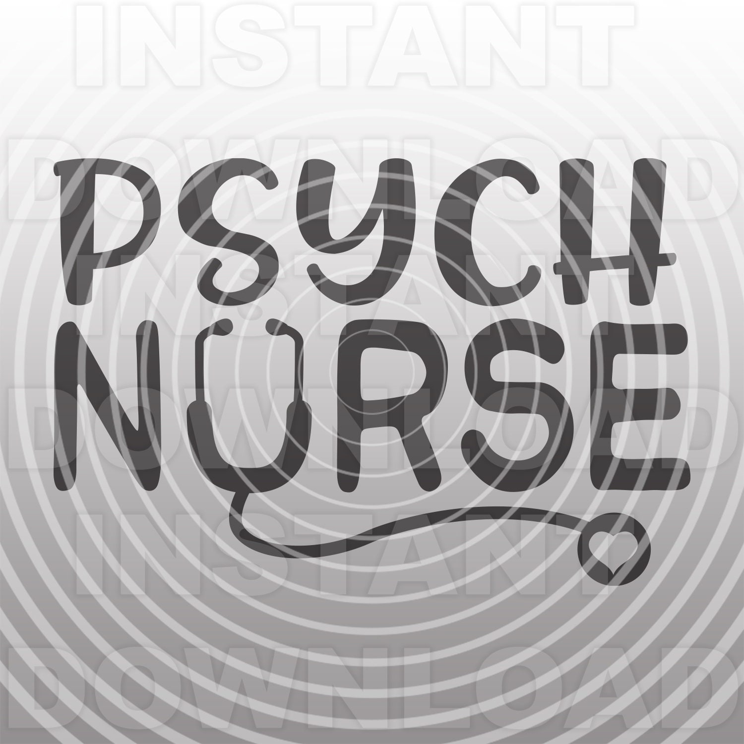 Psych Nurse SVG FileNursing svgNurse Stethoscope svg | Etsy
