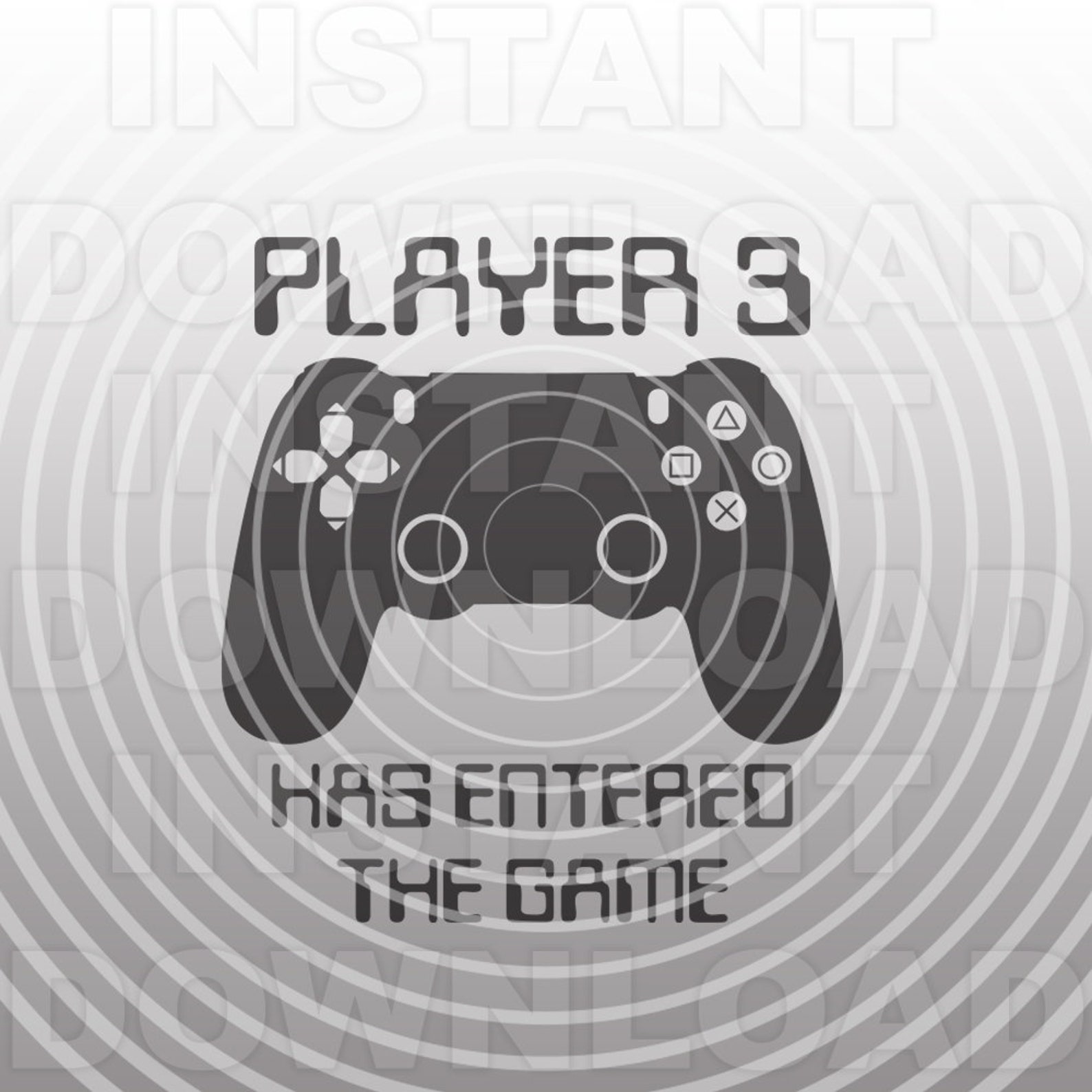 Video Game Controller Svg,funny Baby Girl Boy Svg,player 3 Has Entered ...