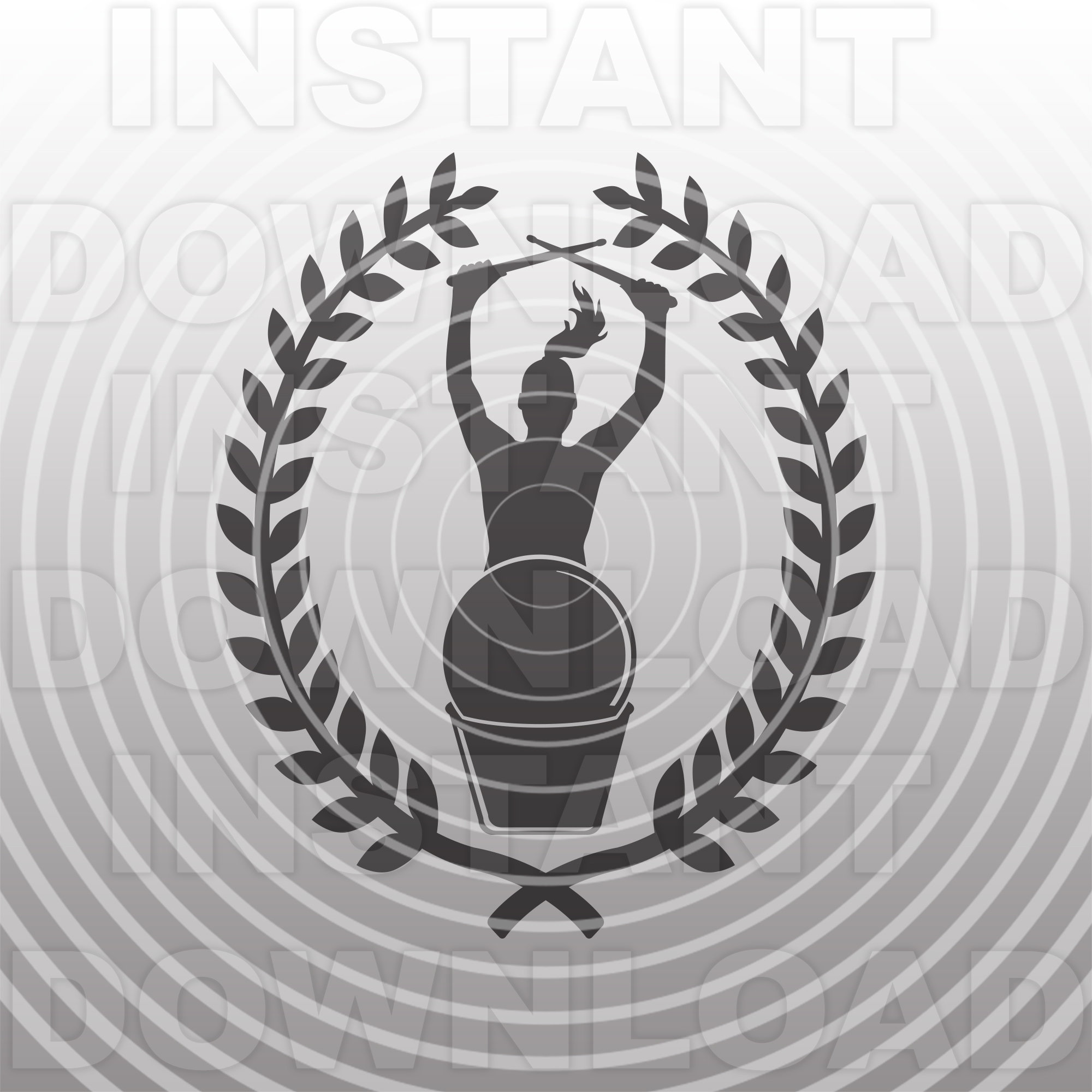 Girl Drummer Silhouette