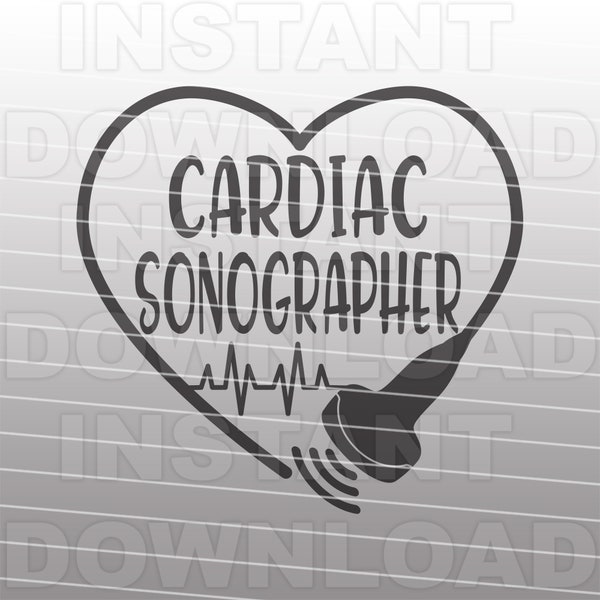 Cardiac Sonographer Svg - Etsy