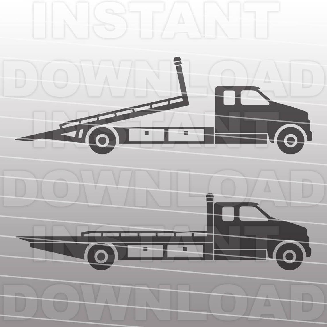 Rollback Truck SVG Filetow Truck SVG Fileflatbed Truck SVG - Etsy Canada