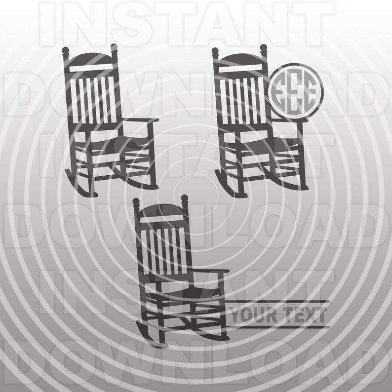 Porch Rocking Chair SVG File -vector Art for Commercial & Personal Use ...