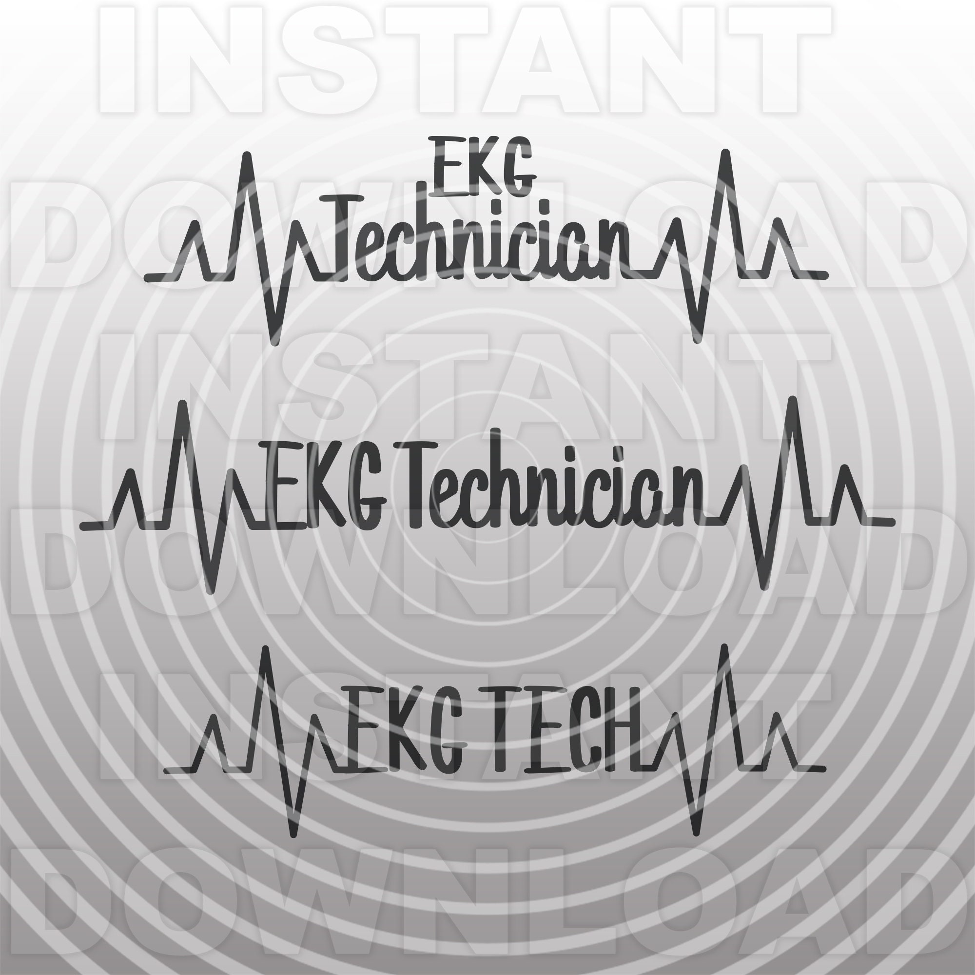 Heartbeat Pulse EKG Technician SVG File,ekg Tech Svg,ecg Tech Svg ...