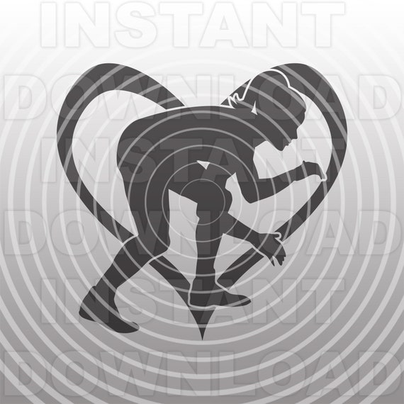 Female Wrestling SVG Filegirl Wrestler With Heart SVG vector | Etsy