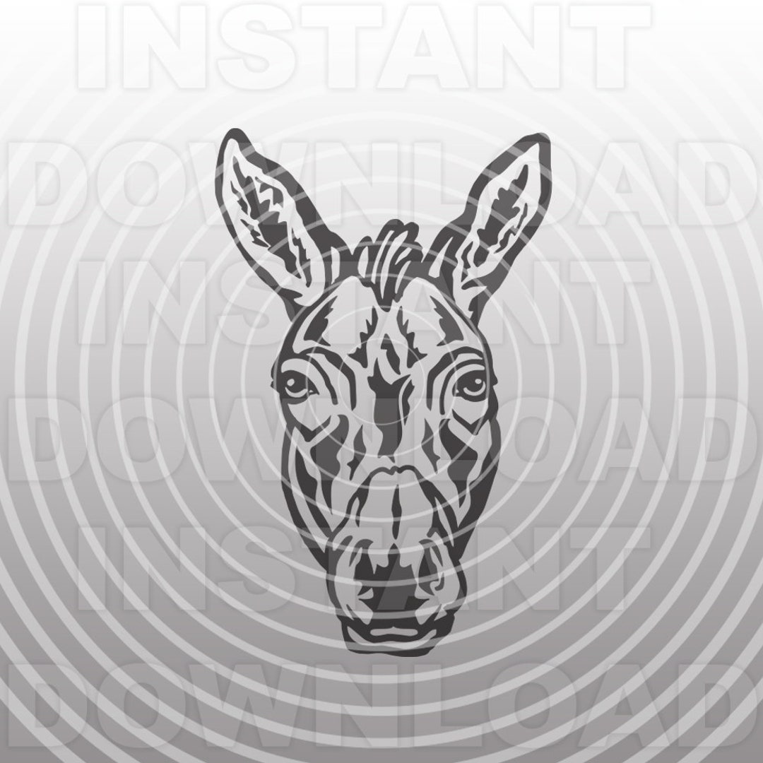 Donkey SVG File,mule Svg,donkey Face Svg,mule Face Svg -commercial ...