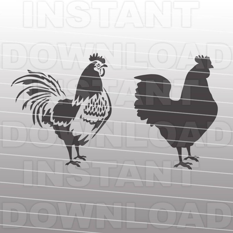 Chicken Livestock Farm Hen Rooster SVG File Cutting - Etsy