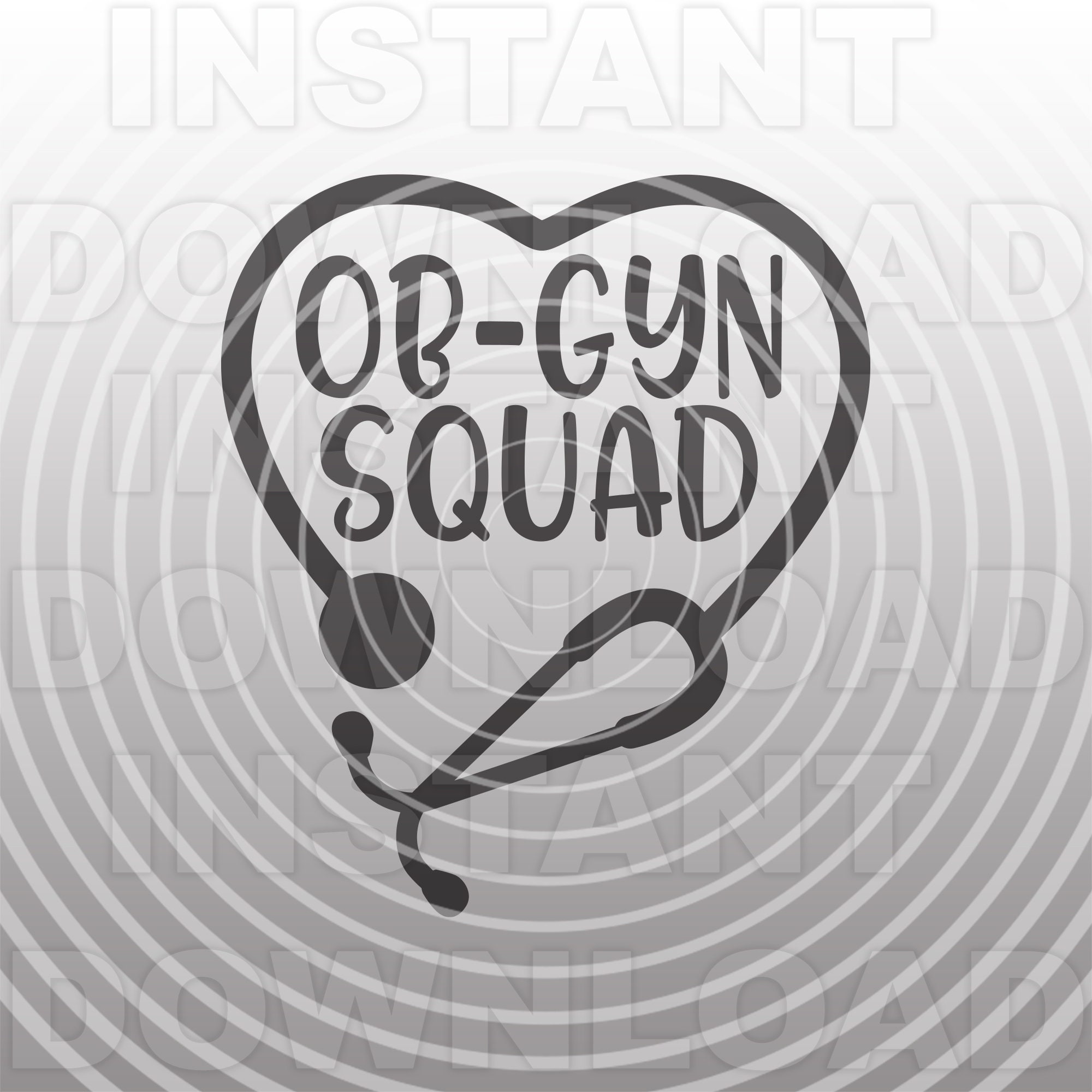 OB-GYN Squad SVG FileStethoscope Heart svgNurse svgNursing | Etsy
