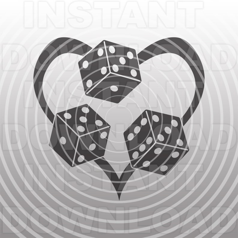 Bunco Dice With Heart SVG File,gambling Casino Svg,bunco Queen SVG ...