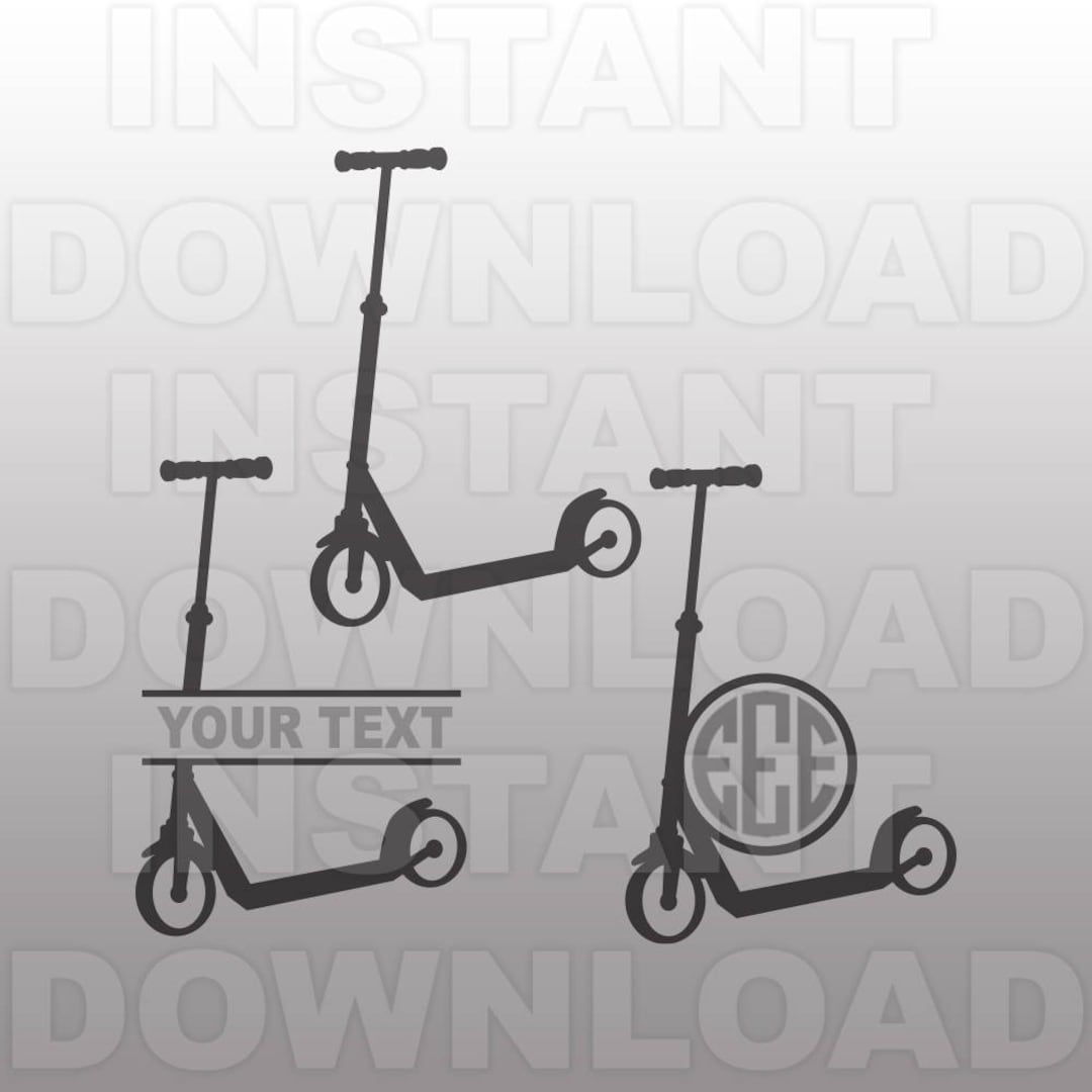 Kids Scooter SVG File,scooter Cut File-vector Art for Commercial ...