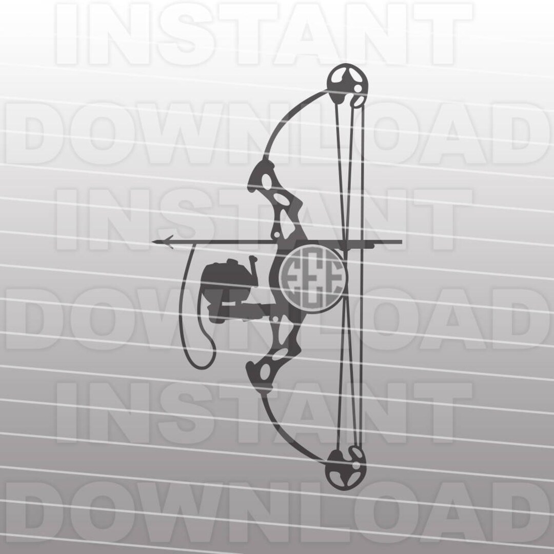 Bowfishing Bow SVG File,bowfishing Monogram Svg,bow Fishing SVG ...